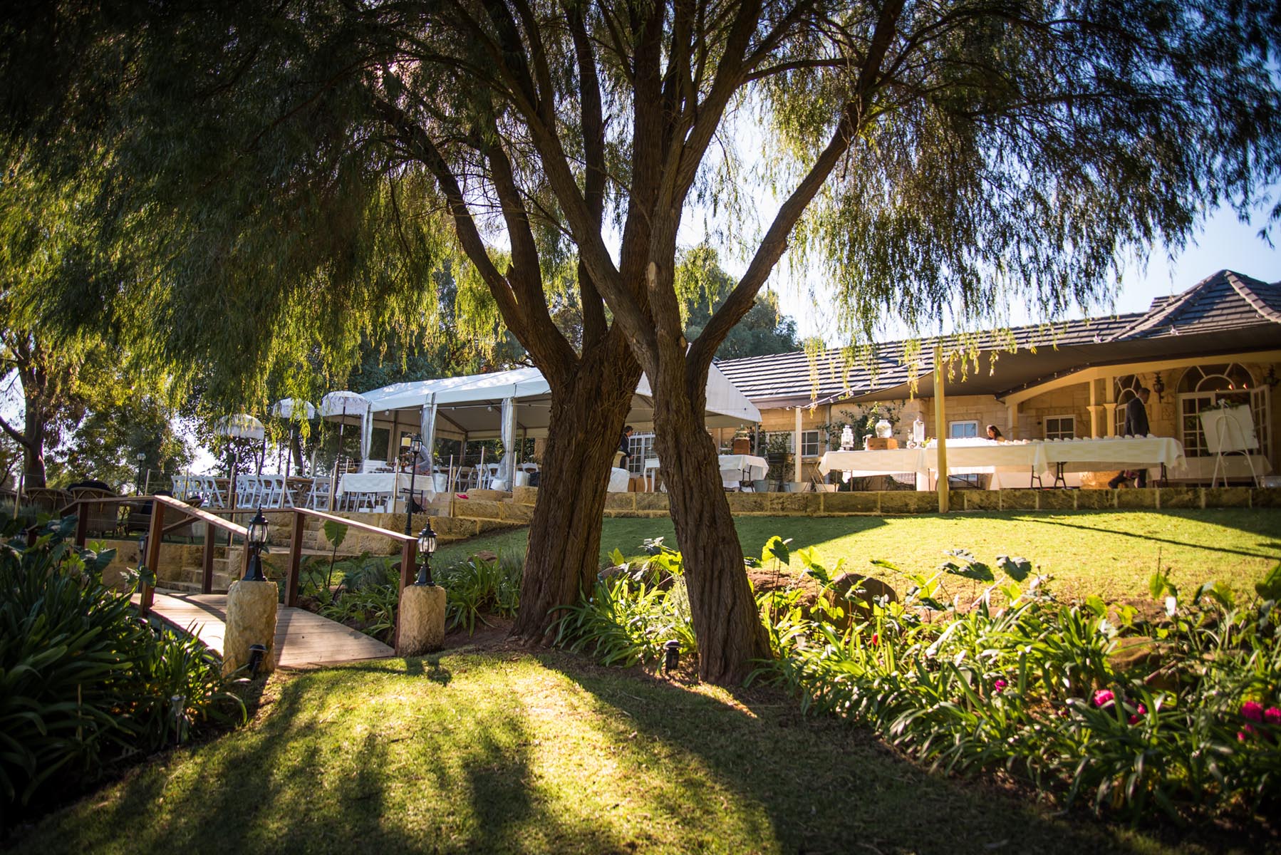 Terrace set up with Marquee – Brookleigh Estate